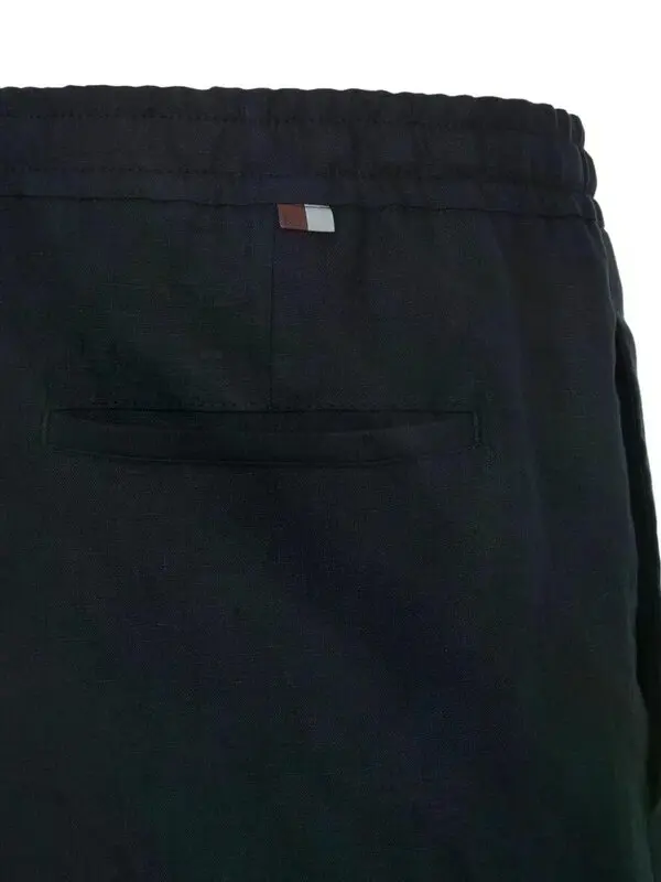 Canali Drawstring-waist Linen Shorts
