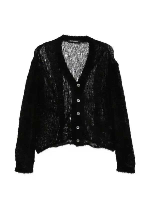 Our Legacy Academy Laddered-knit Cardigan