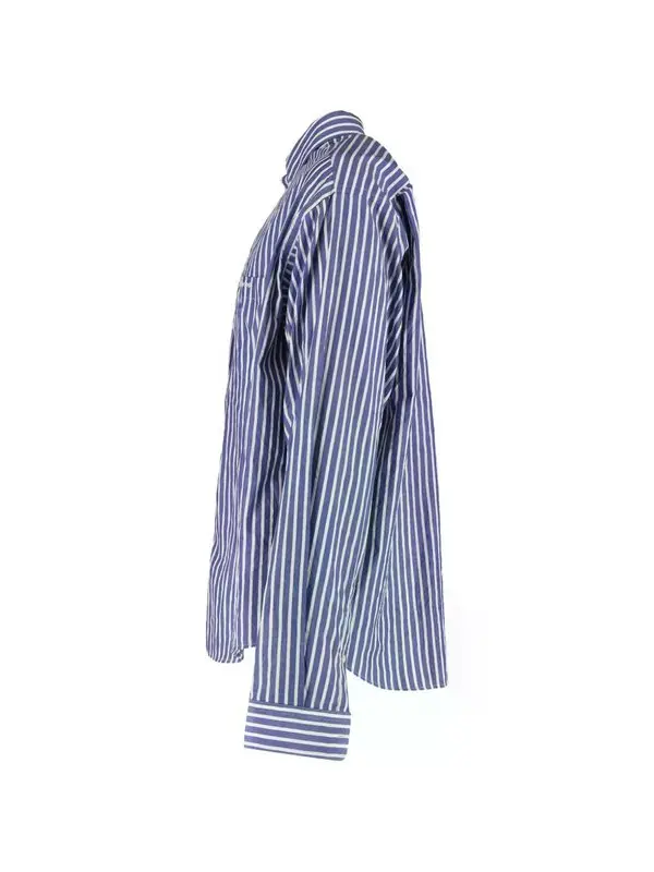 Balenciaga Logo-embroidered Striped Shirt