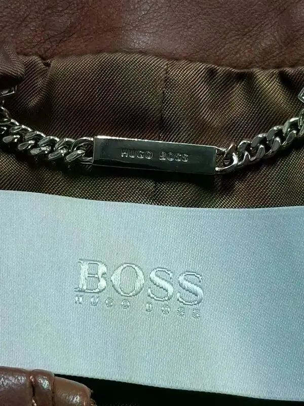 BOSS Leather Zip-up Jacket