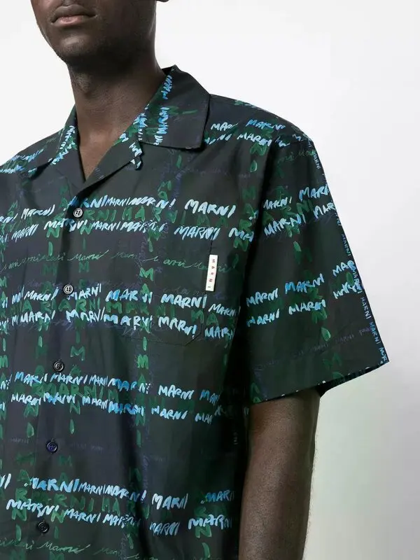 Marni All-over Logo-print Shirt