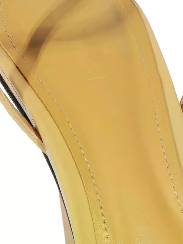 Schutz Patent Finish Sculptural Heel Sandals