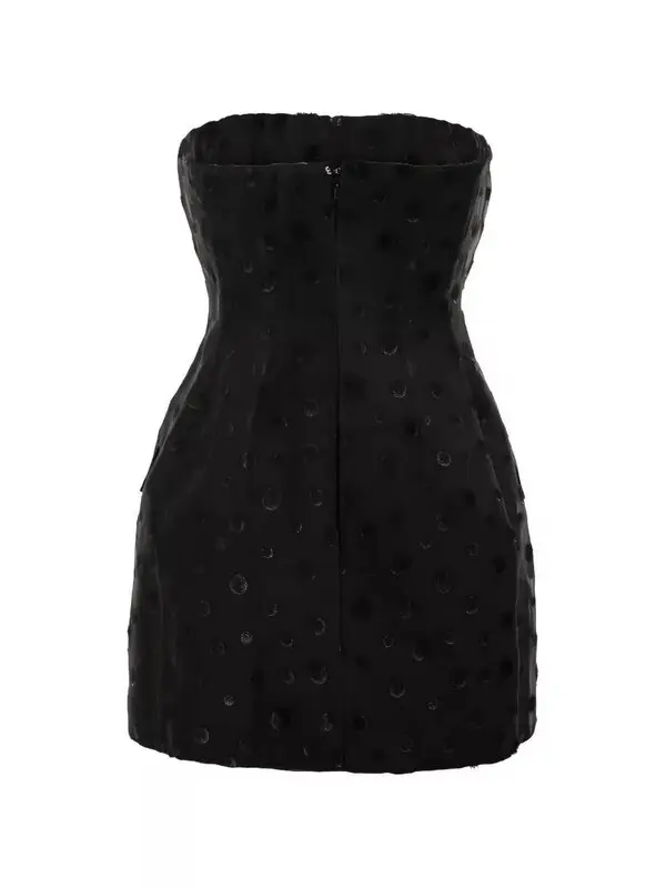 Sportmax Polka-dot Strapless Mini Dress - Black