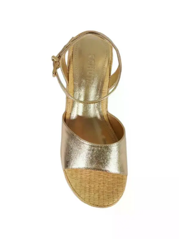 Schutz Metallic -tone Leather Platform Sandals
