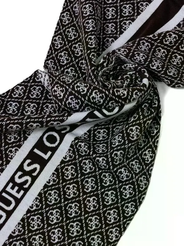 Guess Monogram-pattern Logo-print Scarf