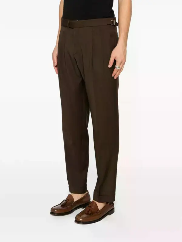 BRIGLIA 1949 Tailored Pleated Trousers With Buckle Detail