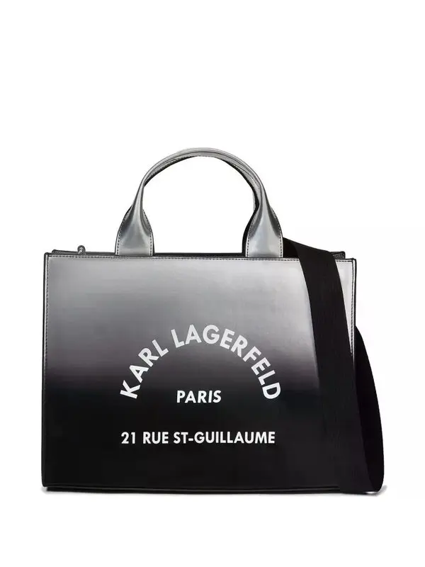Karl Lagerfeld Rue St-guillaume Dégradé Tote - Silver