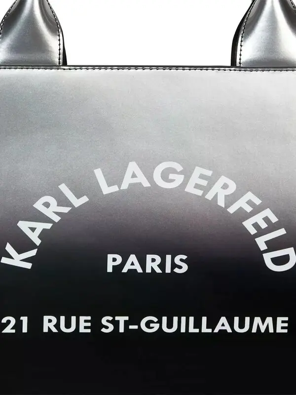 Karl Lagerfeld Rue St-guillaume Dégradé Tote - Silver