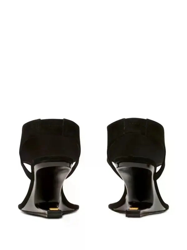 Balmain Suede Sandals - Black