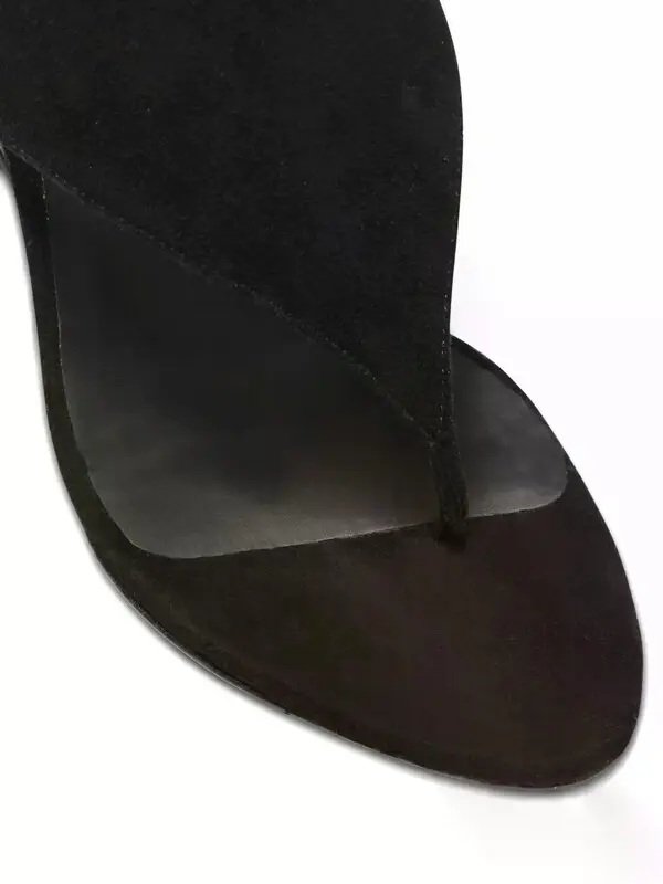 Balmain Suede Sandals - Black