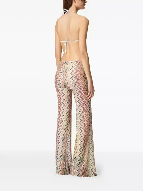 Missoni Zig-zag Pattern Flared Trousers - Neutrals