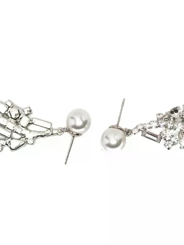 Magda Butrym Crystal And Faux Pearl Drop Earrings