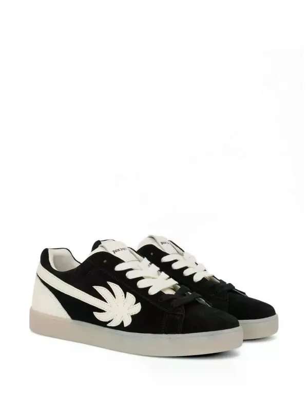 Palm Angels Suede Palm Tennis Lace-up Sneakers - Black