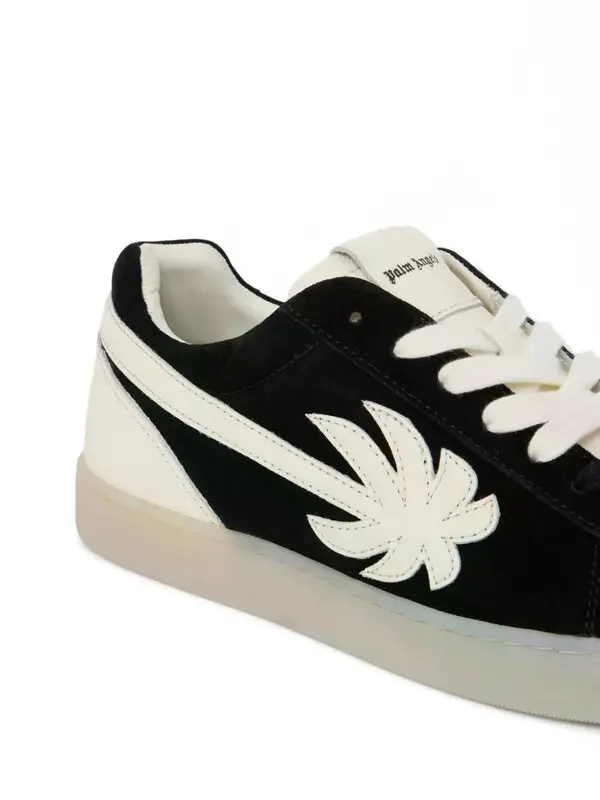 Palm Angels Suede Palm Tennis Lace-up Sneakers - Black
