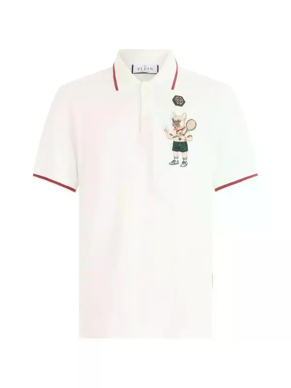 Philipp Plein Tennis Patch Polo Shirt