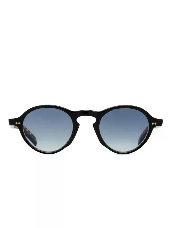 CUTLER & GROSS Round-frame Tortoiseshell Sunglasses - Black