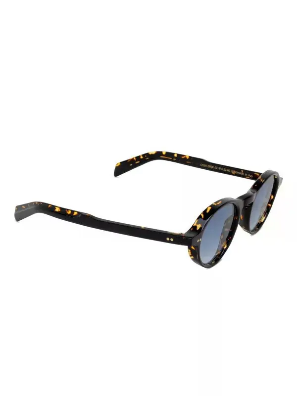 CUTLER & GROSS Round-frame Tortoiseshell Sunglasses - Black