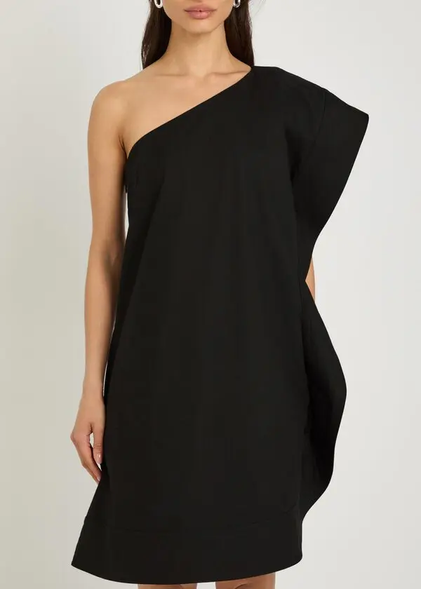 Stella McCartney Asymmetric Cotton Mini Dress