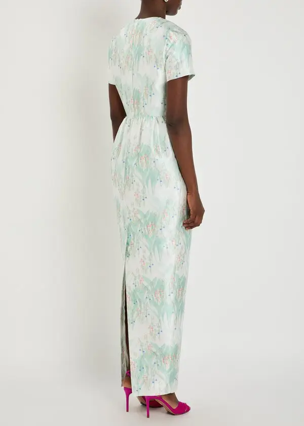 Bernadette Lexi Printed Satin Maxi Dress