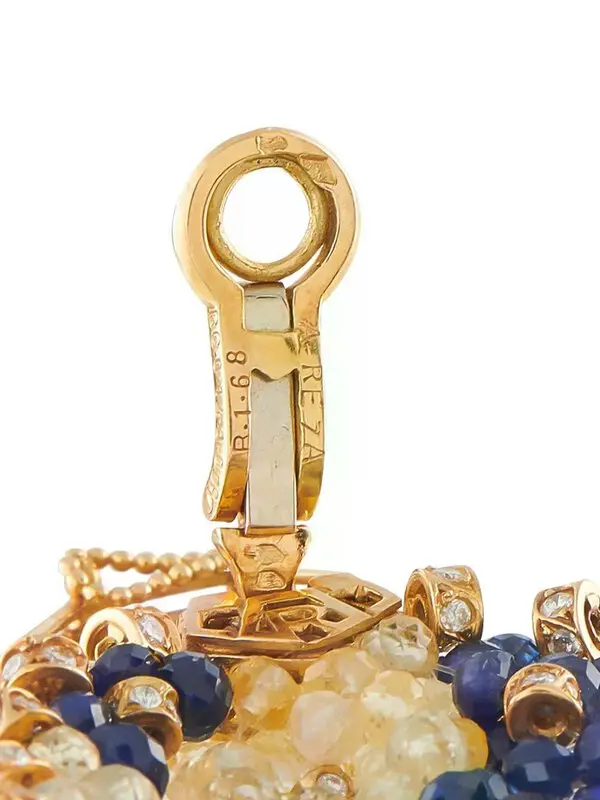 LB EXCLUSIVE Sapphire And Diamond 18k Yellow Earrings - Gold