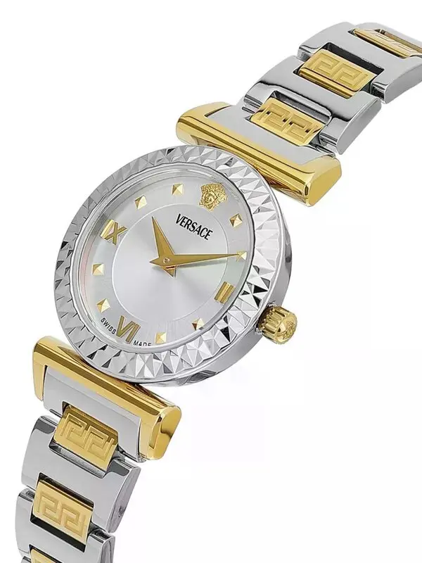 Versace Greca 27mm Watch With Roman Numeral Indices - Silver