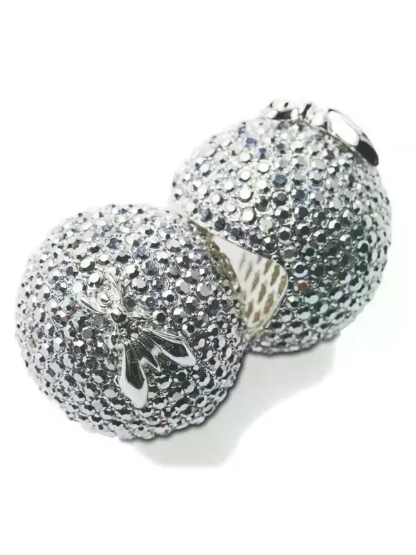 Patrizia Pepe Crystal-embellished Fly Earrings - Silver