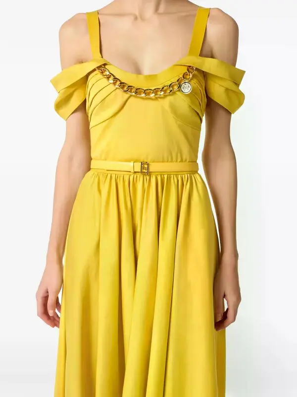 Elisabetta Franchi Leather Belt With Buckle