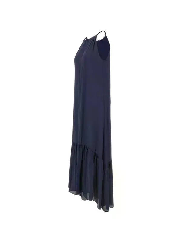 KAOS Sleeveless Maxi Dress With Ruffled Hem - Blue