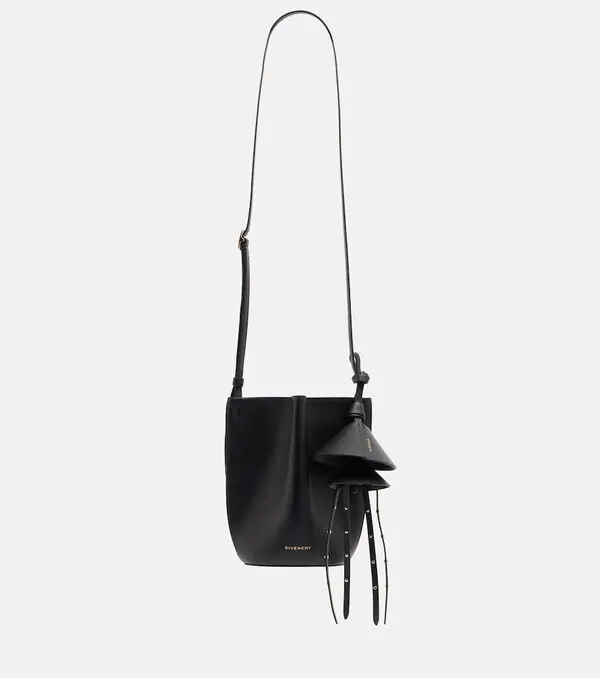 Givenchy Snap Mini Leather Bucket Bag - Black