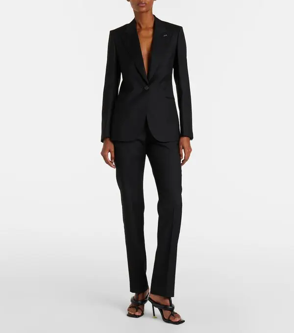Givenchy Chalk Stripe Wool Slim Pants