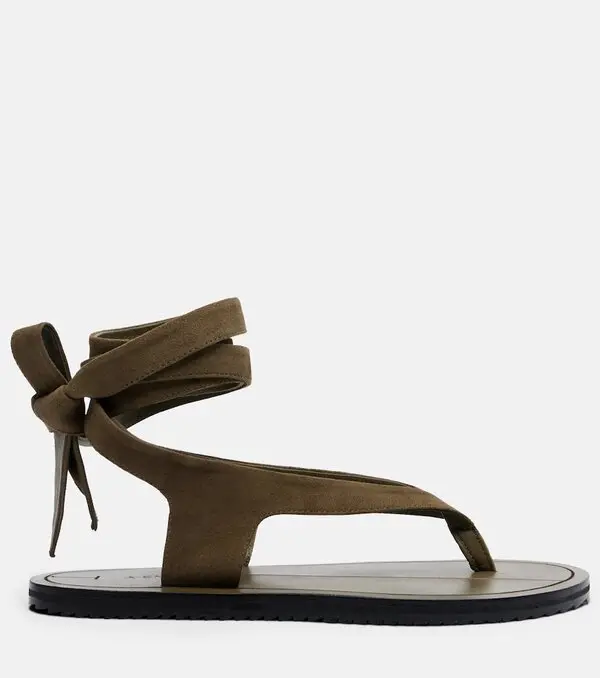 A.emery Elmer Suede Thong Sandals - Green