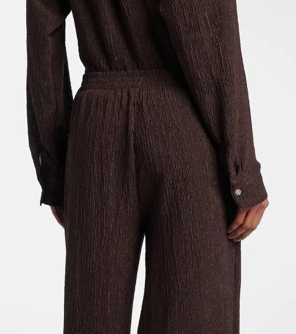 Jade Swim Mika Seersucker Wide-leg Trousers