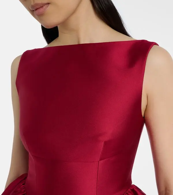Roland Mouret Peplum Taffeta Top - Pink