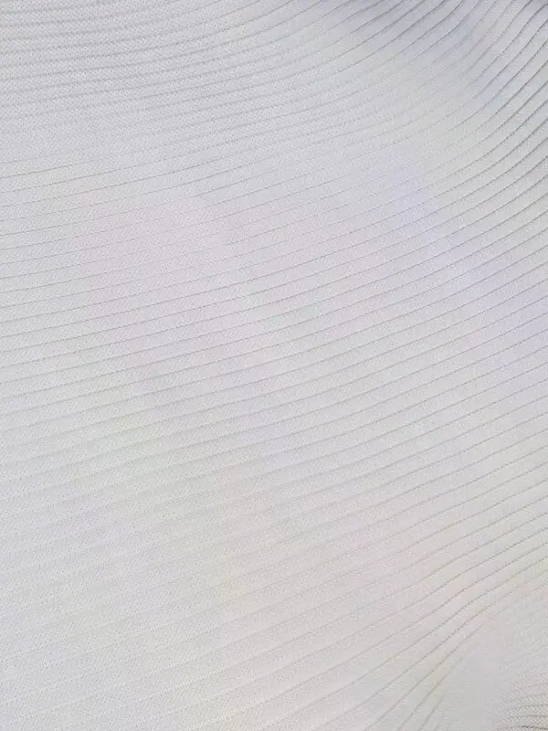 Issey Miyake Asymmetric Ribbed Knit Top - Neutrals