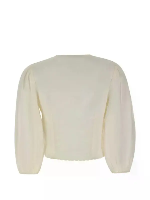BOSS Openwork-embroidered Scalloped-hem Blouse