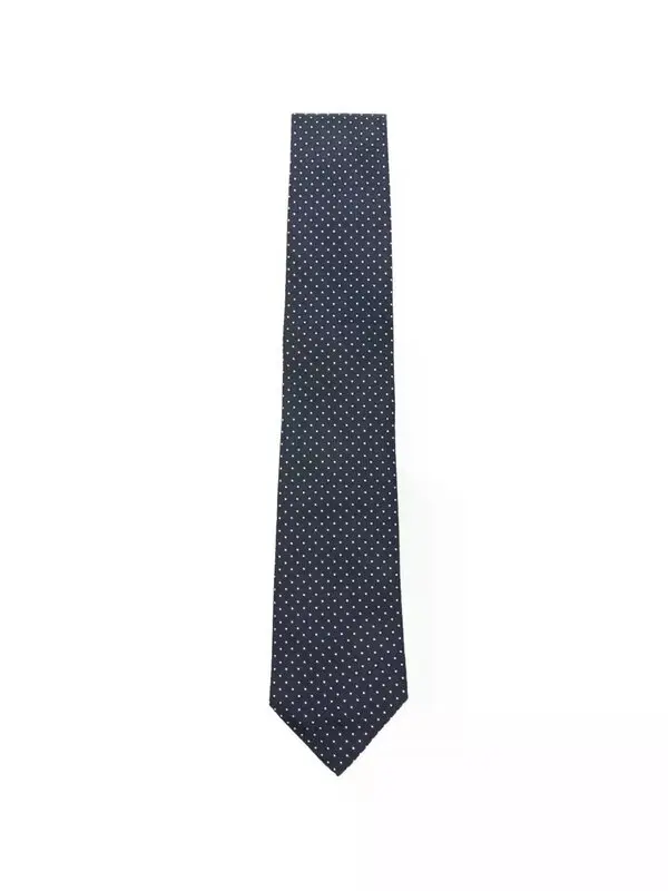 DELL'OGLIO Martin Polka Dot Neck Tie - Blue
