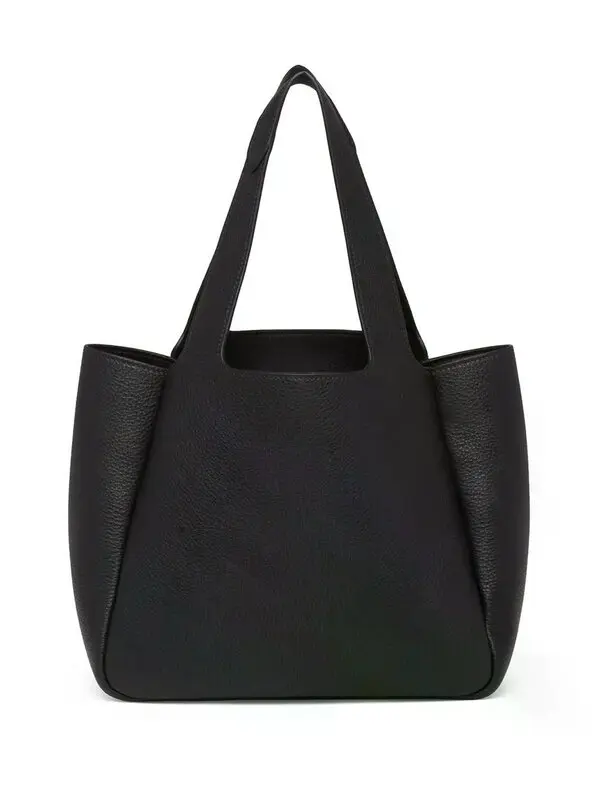Prada Logo Plaque Tote Bag - Black