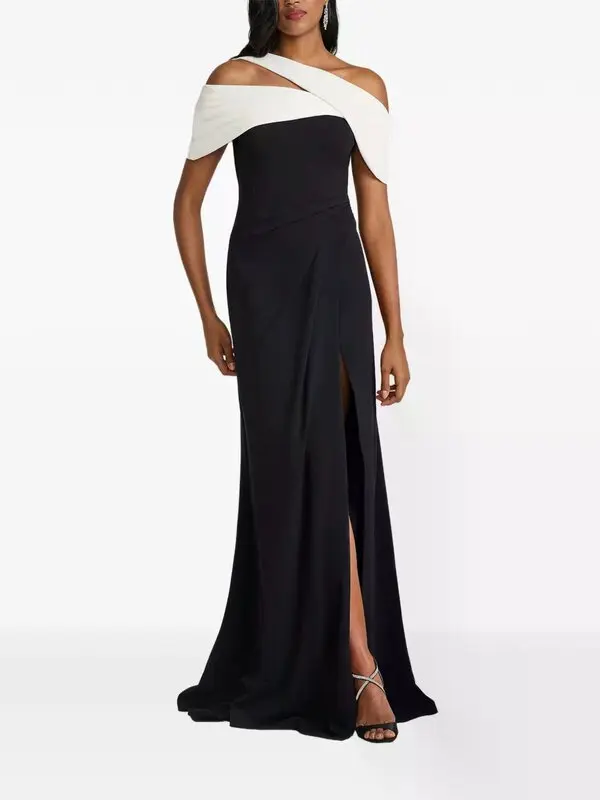 Tadashi Shoji Pleated Split Maxi Dress