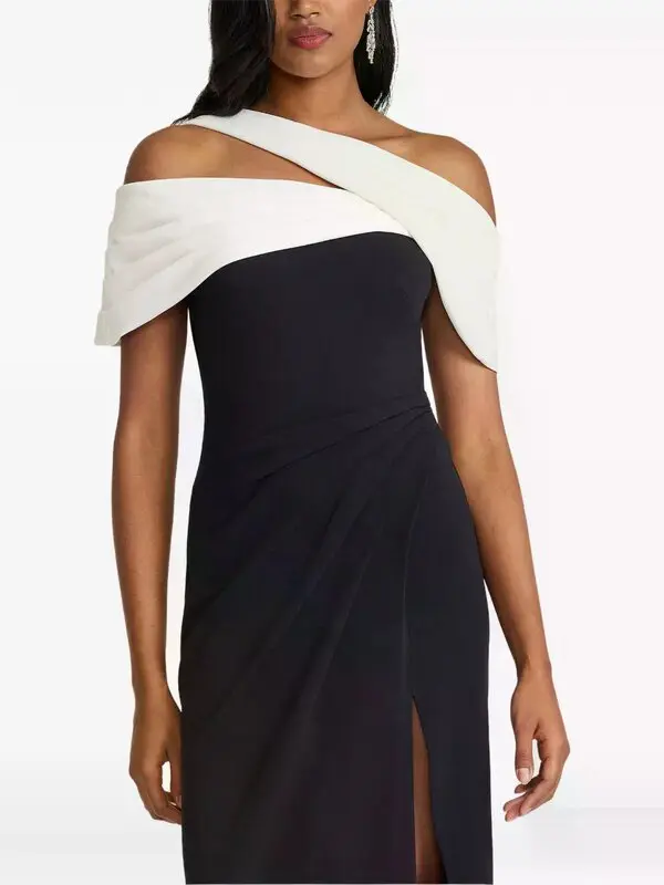 Tadashi Shoji Pleated Split Maxi Dress