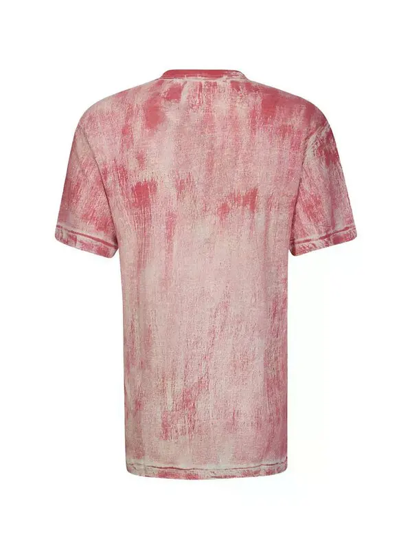 Comme Des Garçons Distressed-effect Linen T-shirt - Red