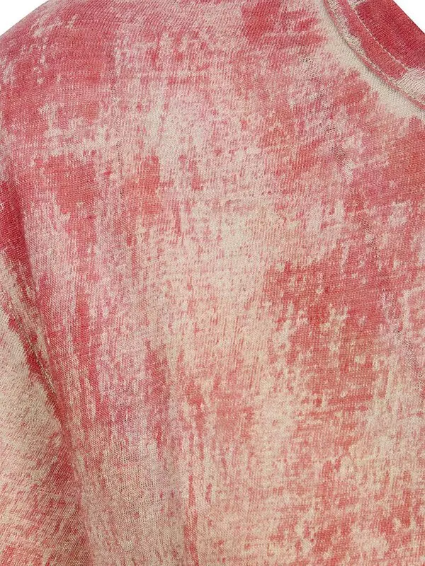 Comme Des Garçons Distressed Linen T-shirt - Red