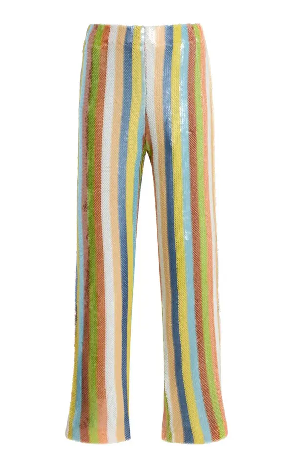 La Veste Exclusive La Isla Sequinned Pants - Stripe