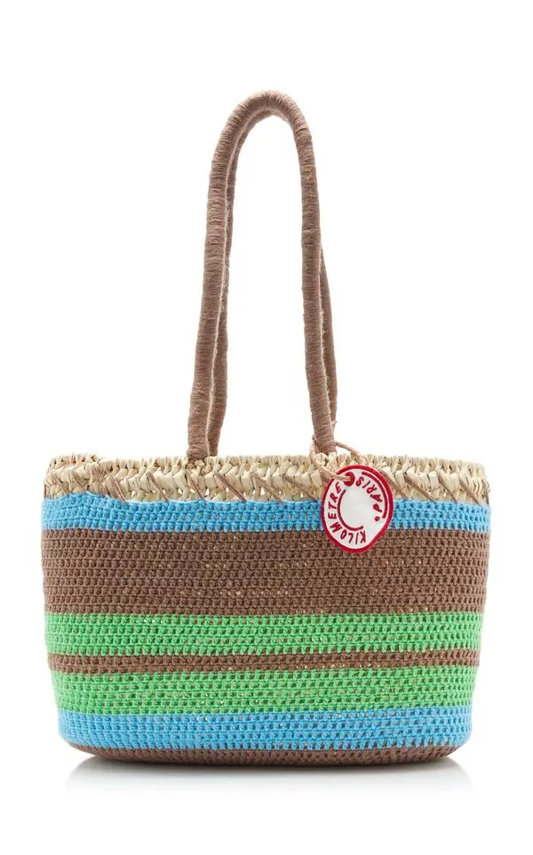 Kilometre Paris La Isla Striped Raffia Tote Bag - Multi