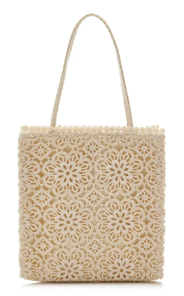 MARLIES GRACE La Isla Milo Crocheted Tote Bag - Ivory