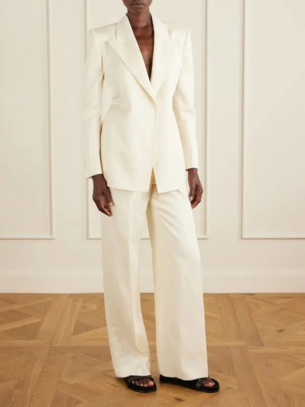 Gabriela Hearst Epona Belted Linen Blazer