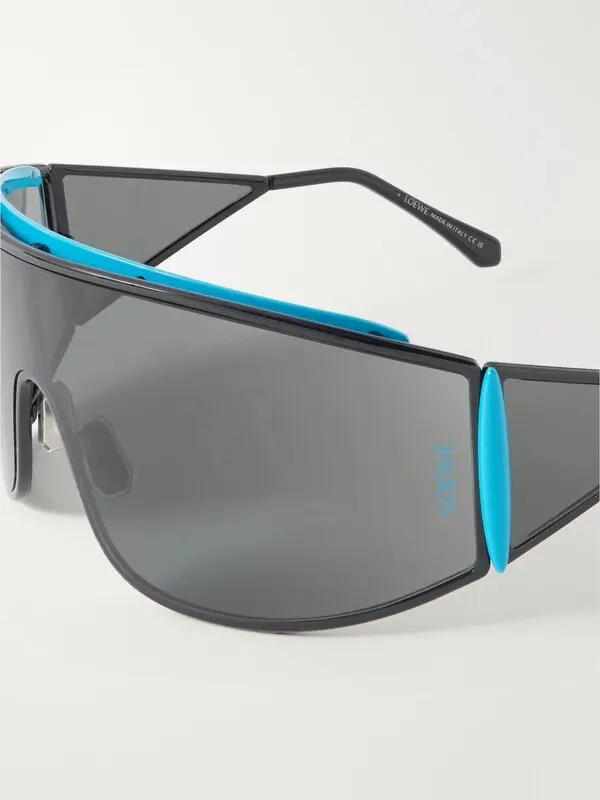 Loewe Speed Shield Mask Metal Sunglasses - Gray