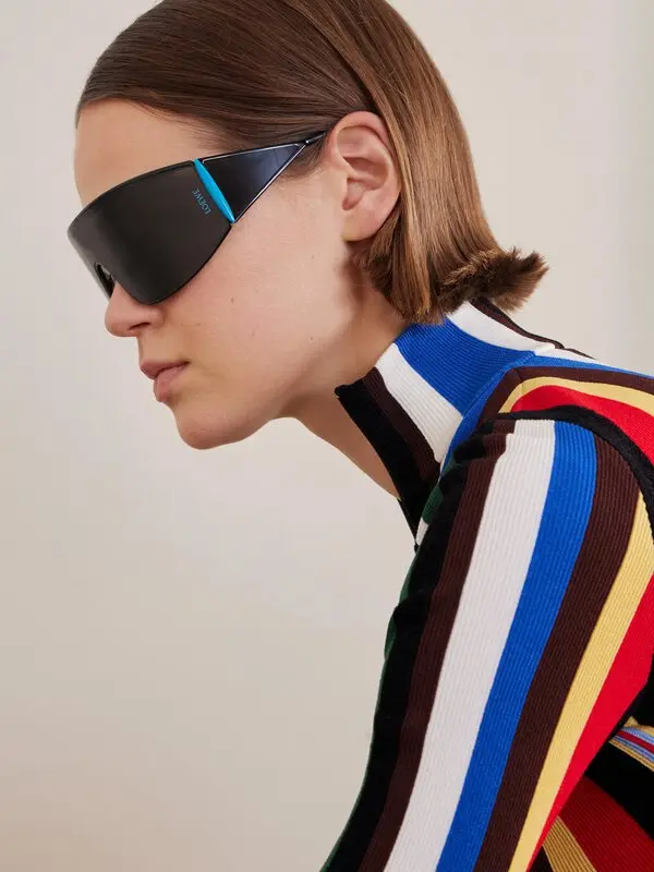 Loewe Speed Shield Mask Metal Sunglasses - Gray