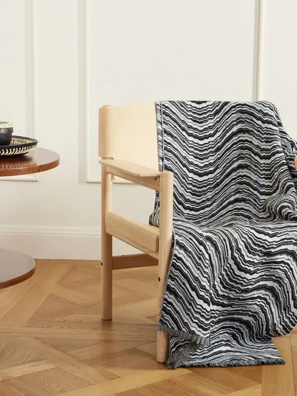 Missoni Fringed Striped Wool-blend Throw