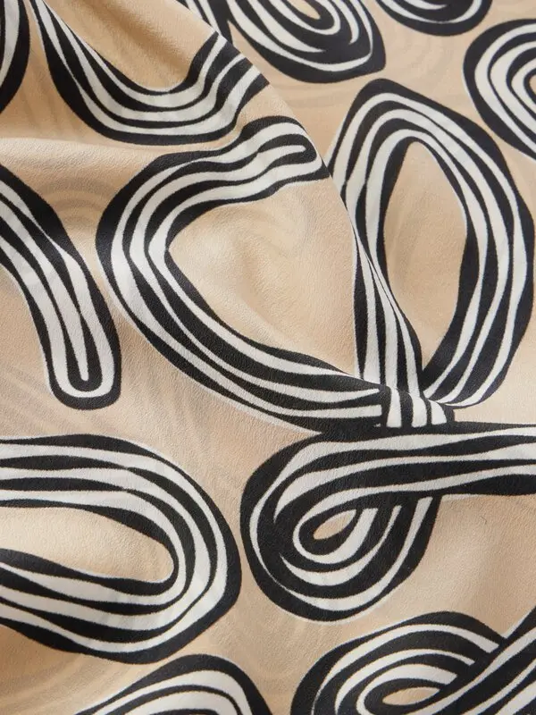Loewe Paula's Ibiza Printed Silk Scarf - Blue