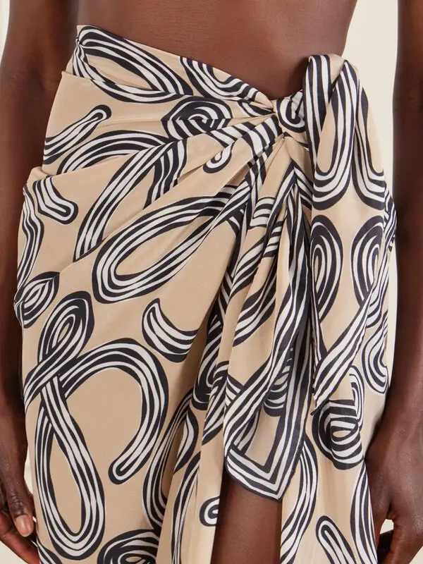 Loewe Paula's Ibiza Printed Silk Scarf - Blue